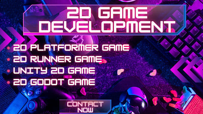 Develop 2d video game in unity or godot, 2d platformer game, 2d runner ...