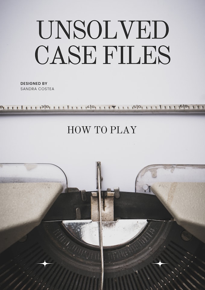 Create an unsolved case file for your business by Sandracostea | Fiverr