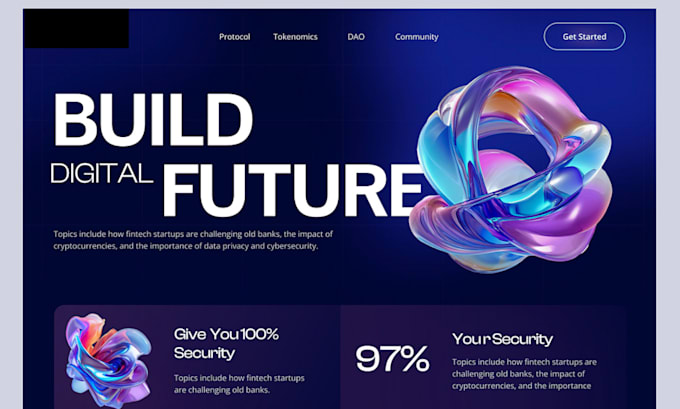 3d crypto animated website crypto landing page 3d animated landing page ...