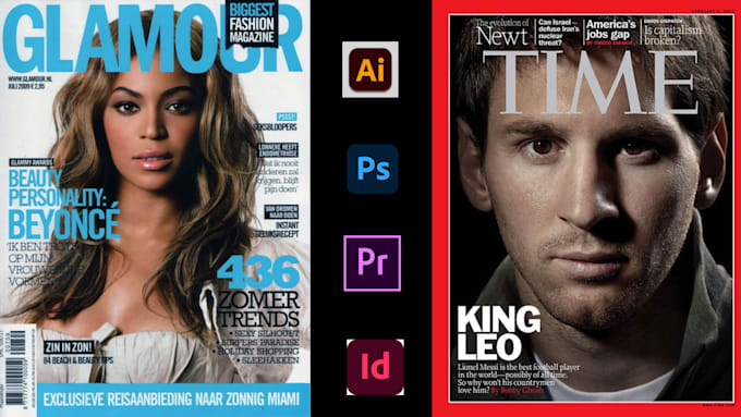 Design eye catchy magazine cover layouts newspaper ad catalog lookbook ...