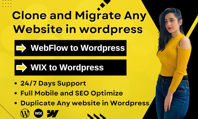 Copy clone webflow to wordpress , wix to wordpress migration redesign webflow by Se0_tf | Fiverr