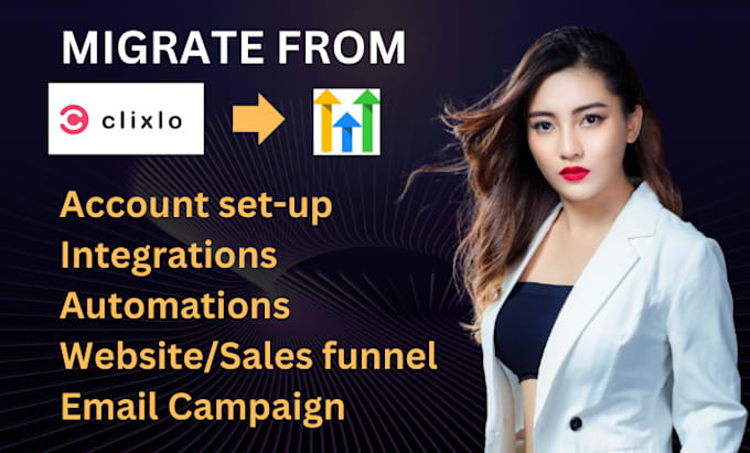 Migrate clixlo website clixlo landing page sales funnel to gohighlevel any crm by Gracious_flow ...
