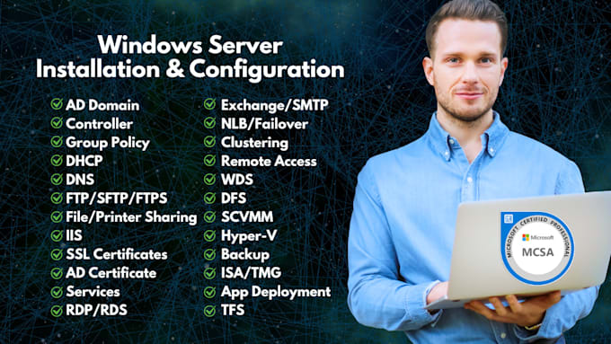 Set up microsoft windows server ad, gpo, dhcp, dns, iis, ssl, adcs, rds, ftp by Mehdi_lach | Fiverr