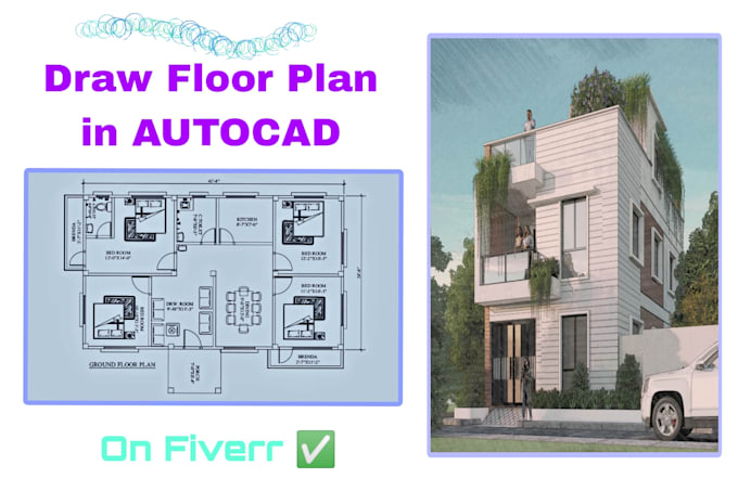 Draw floor plans and layouts by Drawtanvi | Fiverr