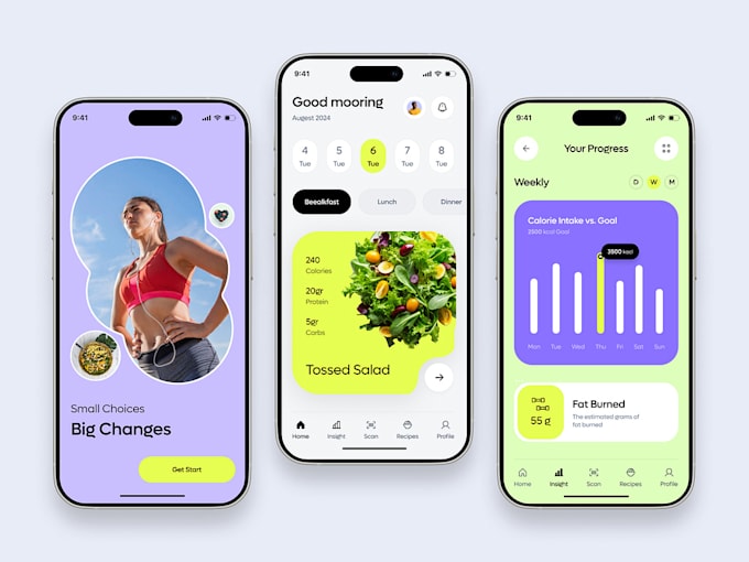 Build calories counter app, calories tracker app, yoga app, grocery ...