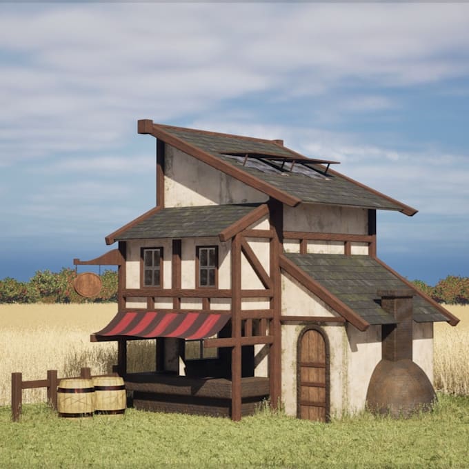 Make 3d building models by maya and environment design in ue5 by Kathy0618 | Fiverr