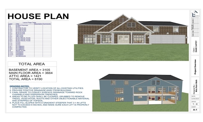 Draw architectural floor plan, construction drawings for permit in autocad