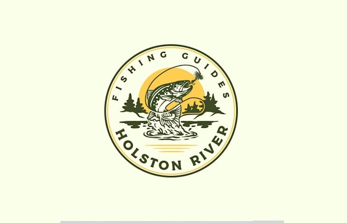 Design retro fly fishing guide logo by Maci_hickle | Fiverr