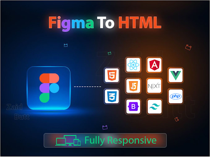 Figma to bootstrap, figma to html, figma to tailwind css, responsive design by Zaidbutt527 | Fiverr