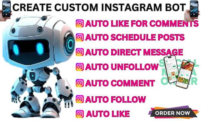 Develop custom instagram bot, mass dm, auto follow moderation api in ...