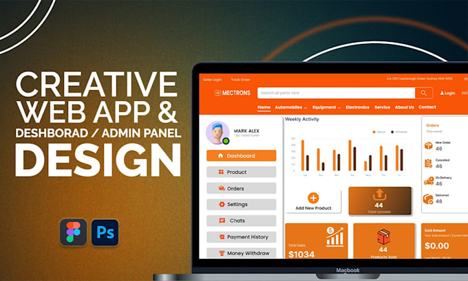 Design admin dashboard ui ux design in figma by Projonmodigital | Fiverr