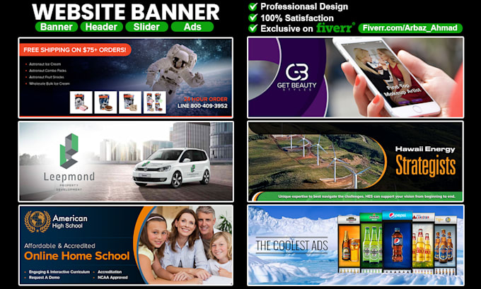 Create web banner, website banner, web banner design or website banner ...