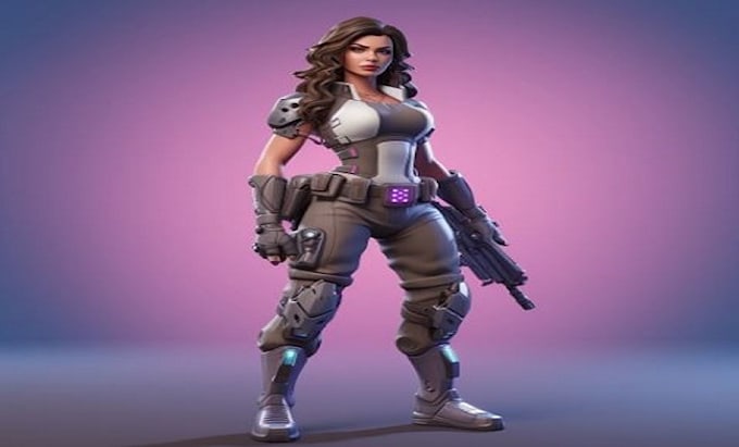 Build 3d game character model, character design, fortnite style ...