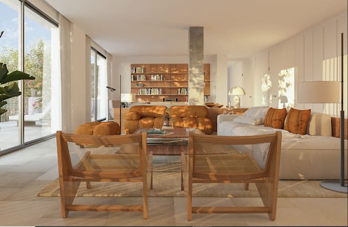 Convert 2d to 3d floor plan,house interior design, sketchup, realistic ...