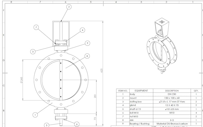 Draw a mechanical design using solid, autocad etc by Taufikeng | Fiverr