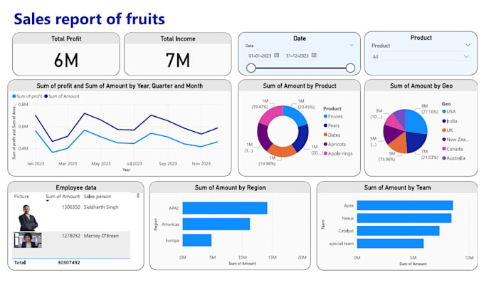 Create custom power bi dashboards by Sreeragc604 | Fiverr