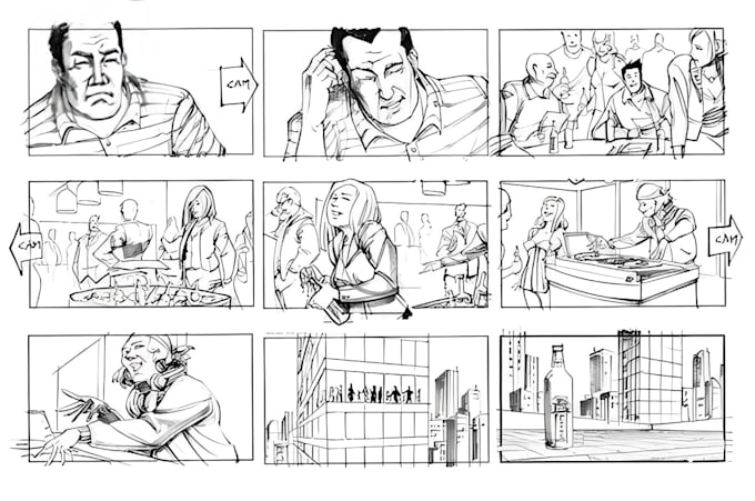 Draw awesome storyboards, manga art, script, cartoon for animation and ...