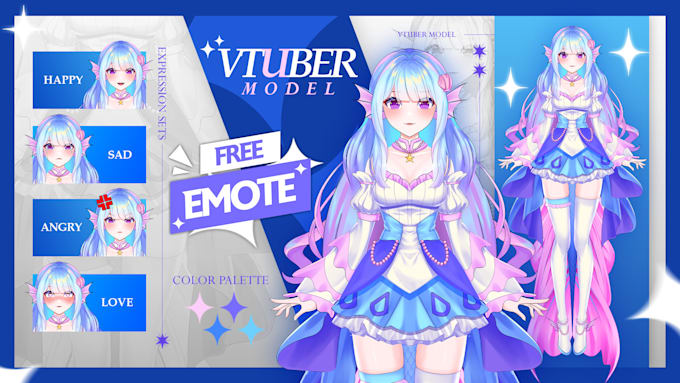 Design and rig your vtuber model art live2d rigging by Andi_novianto | Fiverr