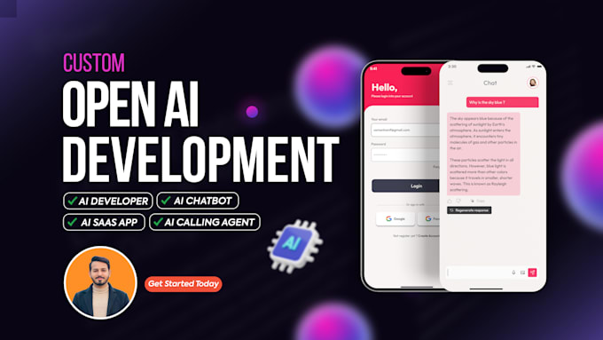 Build ai website, ai app developer, ai chatbot, ai saas app, ai software chatgpt by Usman_haniff ...