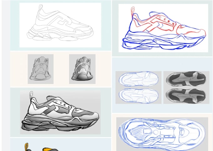 Do shoe design, sneaker, sneaker design, footwear design with shoe tech ...