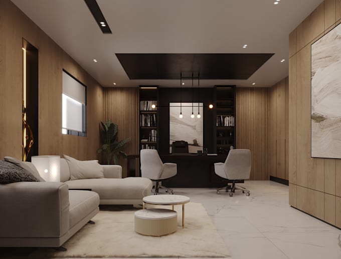 3d architectural, office interior design by Victor_essien | Fiverr