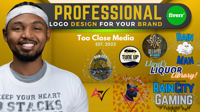 Custom, professional logo design for your brand by Tooclosemedia | Fiverr