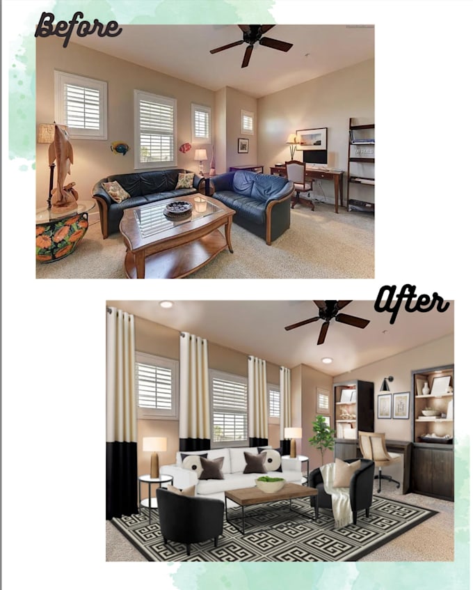 Create a 2d room design room refresh for you by Sunshine2nyc | Fiverr