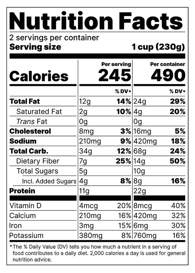 Create fda nutritional facts labels for your products by Rehanbaloch7 ...
