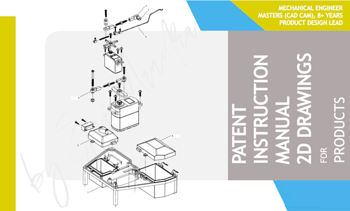 Make patent drawings, 2d drawing for products, instruction manual ...