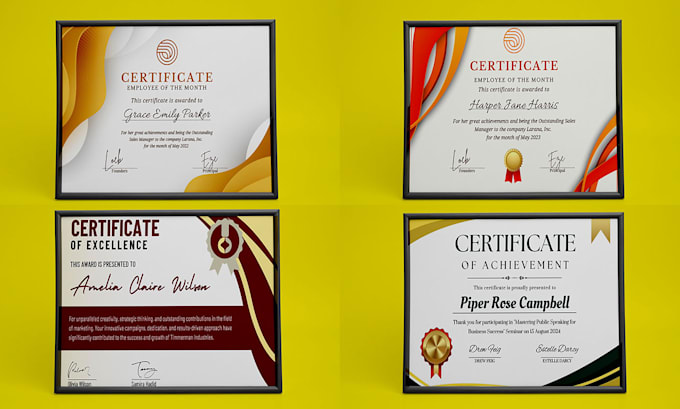 Design unique award and diploma certificates for any event by Holta ...