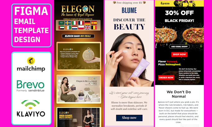 Design responsive mailchimp, klaviyo, brevo email template in figma by Kaysar8834 | Fiverr