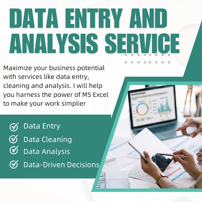 Provide ms excel services for data entry, cleaning, analysis and more ...
