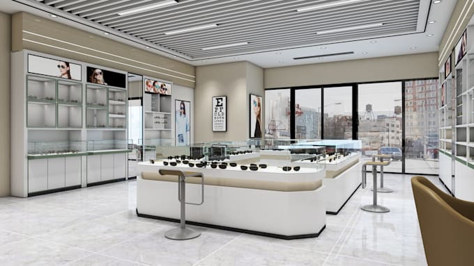 Do 3d render office, retail shop interior and exterior design by ...
