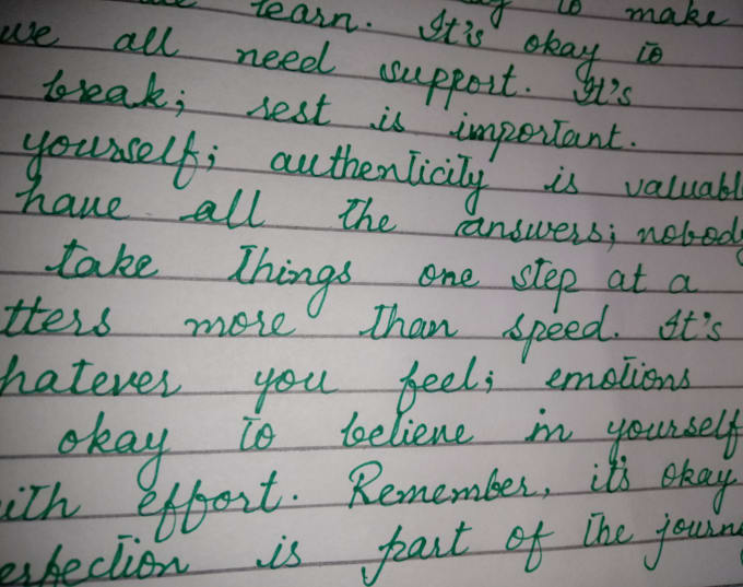 Handwrite anything in beautiful cursive handwriting for you by ...