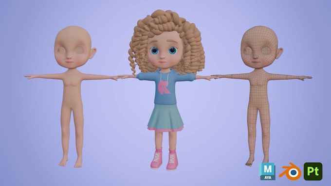 Create stylized 3d character model by Nandusonline | Fiverr
