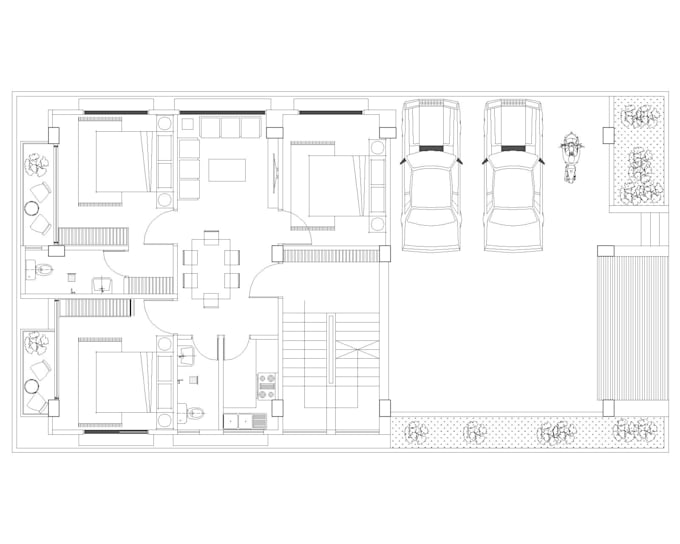 Draw floor plan 2d in autocad by Drawtanvi | Fiverr