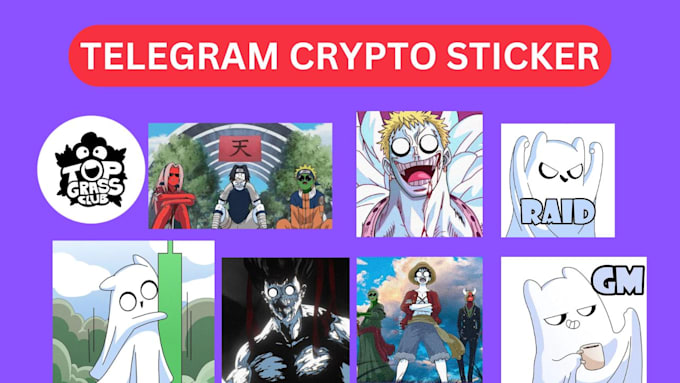Create crypto stickers, design telegram animated stickers for project ...