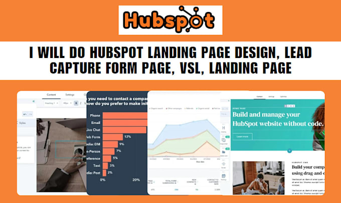 Do hubspot landing page design, lead capture form page, vsl, landing ...