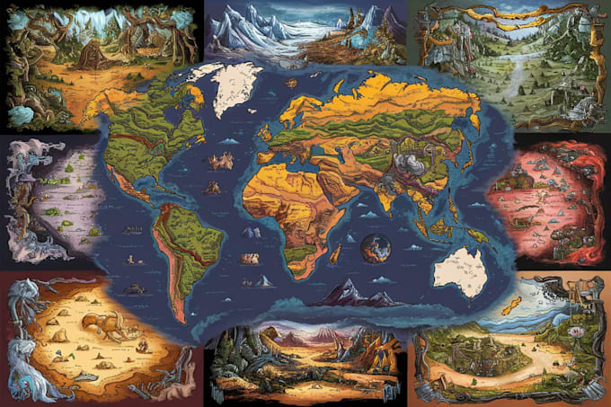 Make fantasy maps of world, region for your rpg game by Wallicoods | Fiverr