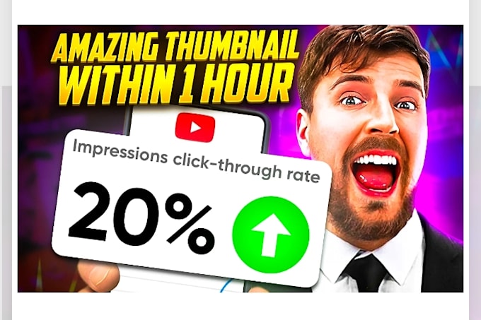 Be professional youtube and gaming thumbnail maker by Smile_dezinr | Fiverr