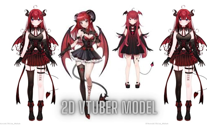 Design and rig high quality live2d model,2d vtuber, vtuber animation by ...