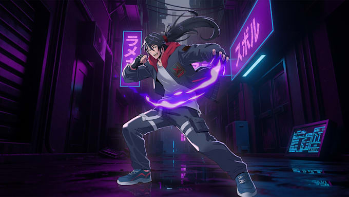 Dibuja arte de anime personalizado, personaje o personaje de fan art.