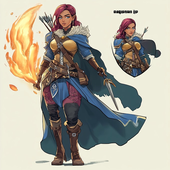 Make your dnd character art and dnd character art for you by Juvantowar ...