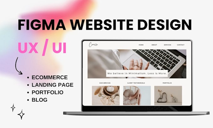 Design a professional website in figma by Camilamunilla | Fiverr