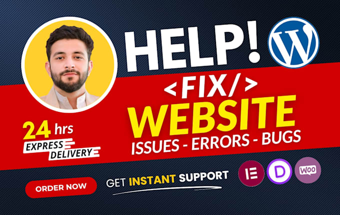 Quickly fix wordpress issues, errors, bugs, elementor pro, divi expert ... Quickly fix wordpress issues, errors, bugs, elementor pro, divi expert ...