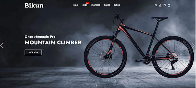 Do bicycle and electric bike shop website design by Radoun00 | Fiverr