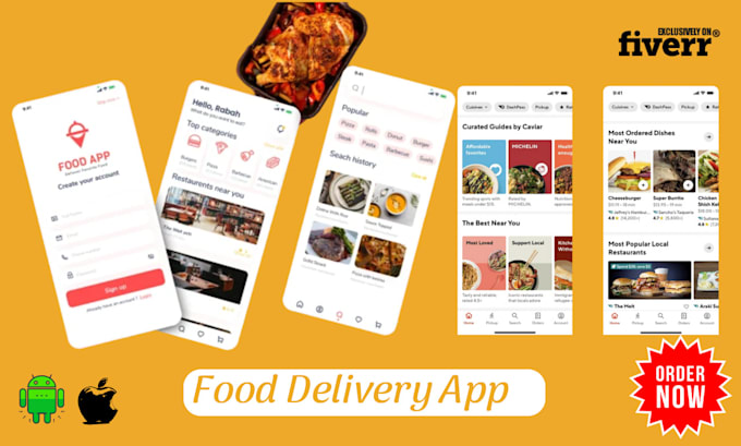Develop a multi restaurant food delivery app like uber eats or doordash by Sajida890 | Fiverr