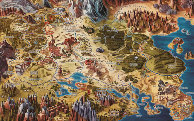 Create a high quality fantasy map by Ariomans | Fiverr