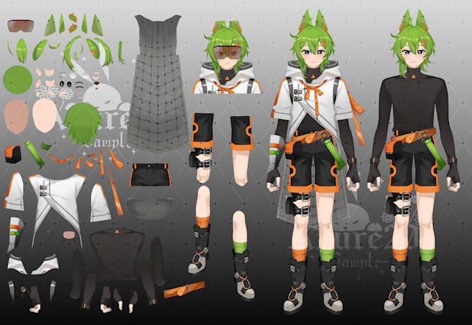 Create a character designed for live 2d are ready to rig by Ailin20 ...