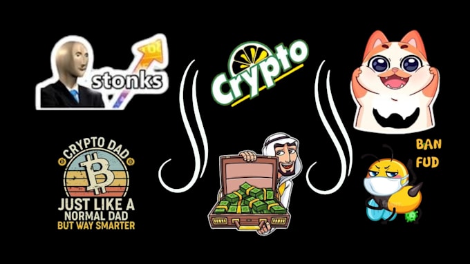 Create design telegram animated crypto stickers, chat stickers ...